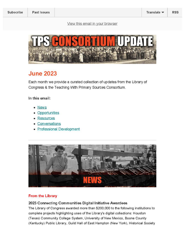 TPS Spotlight – Citizen U Primary Source Nexus
